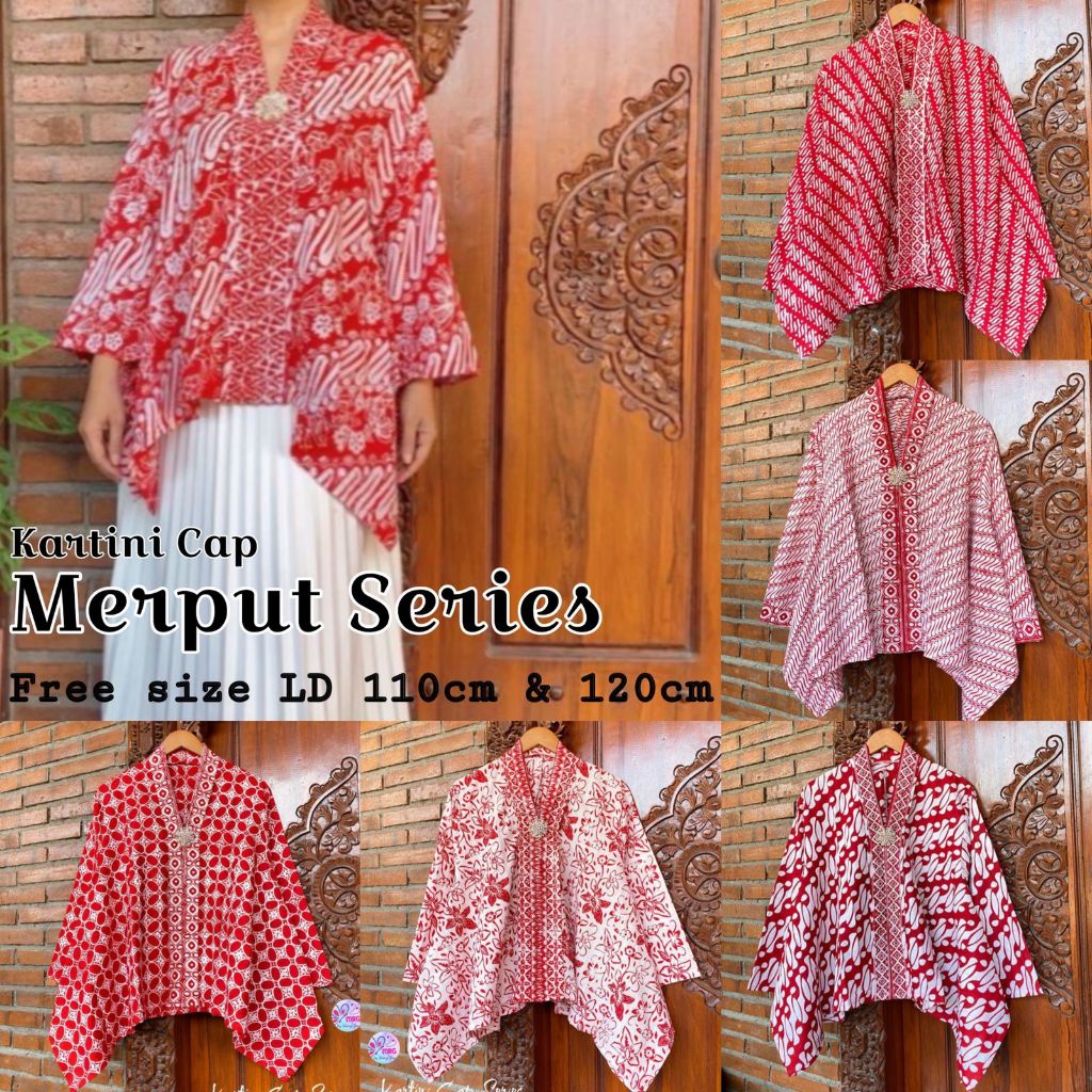 Jual [PREMIUM] Blus Kartini GARUTAN MERAH PUTIH Series Batik Cap ...