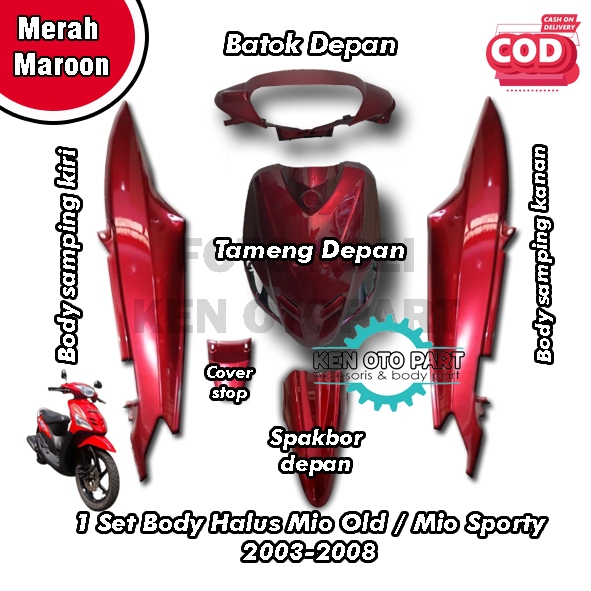 Jual Full Body Bodi Halus Mio Old / Mio Sporty Warna Merah Maroon ...