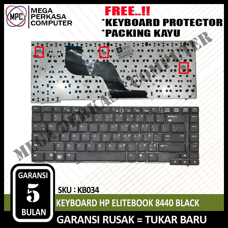 Jual Keyboard HP Elitebook 8440 8440P 8440W No Pointer Free Protector ...