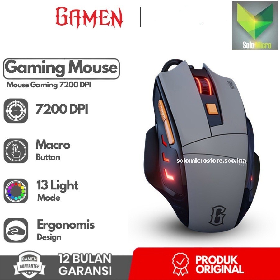 Jual GAMEN Mouse Game Gaming Wireless GM300W 2400 DPI Black Original ...