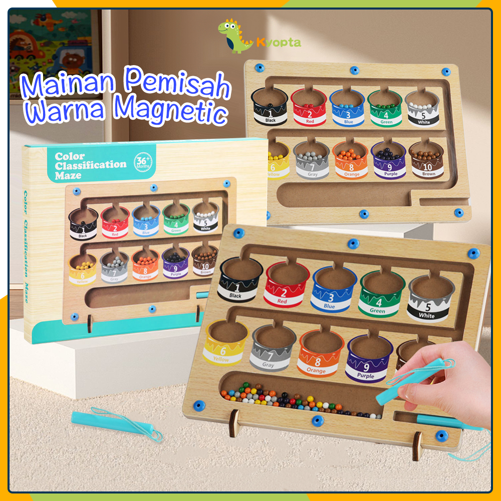 Jual Kyopta Mainan montessori klasifikasi warna magnet Klasifikasi ...