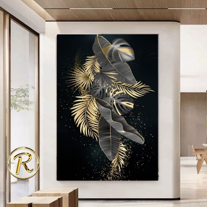 Jual Lukisan modern tropical/dekorasi dinding plus Frame | Shopee Indonesia