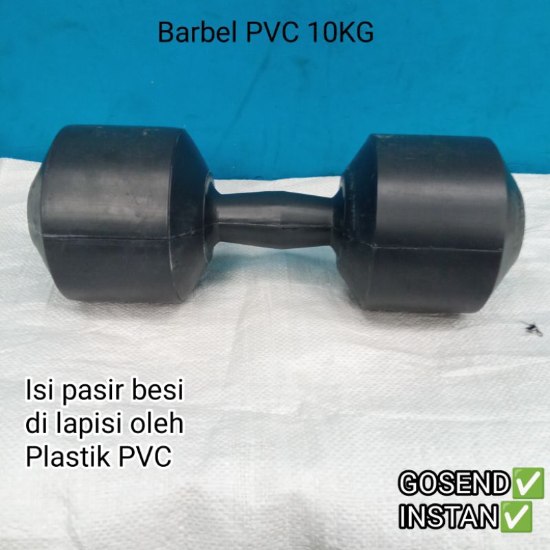 Jual Barbel plastik PVC 10kg Barbell Dumbbell Dumbell dumble dumbbell alat angkat beban 10 kg ...