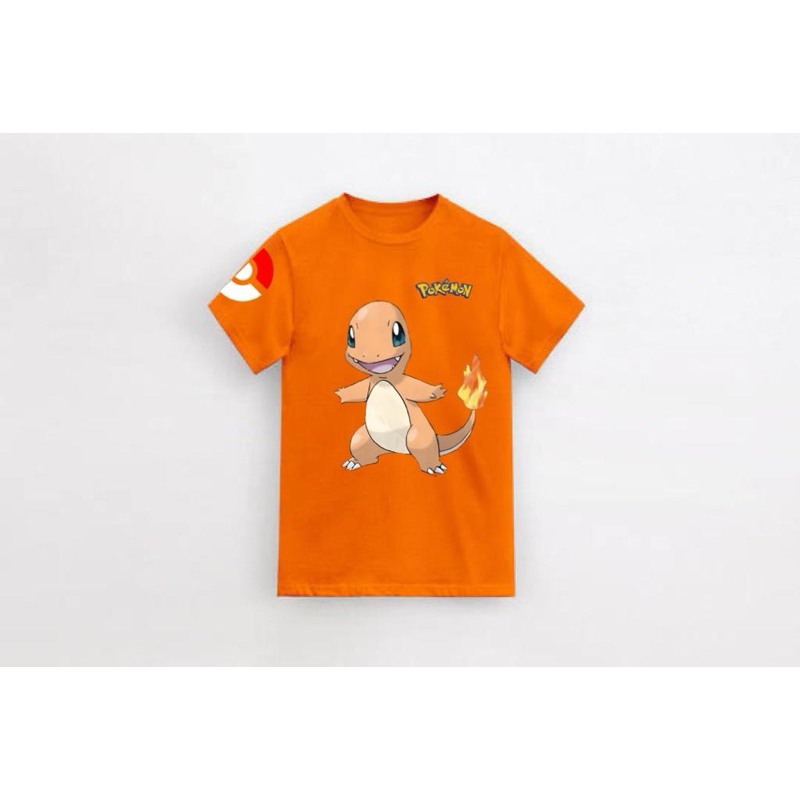 Jual Kaos Katun Pokemon Pikachu Charmander Bulbasaur Squirtle Anak ...