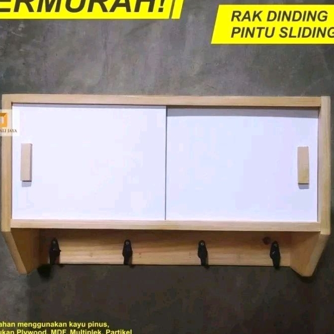 Jual Custom rak buku pintu sliding kombinasi warna duco kayu jati ...