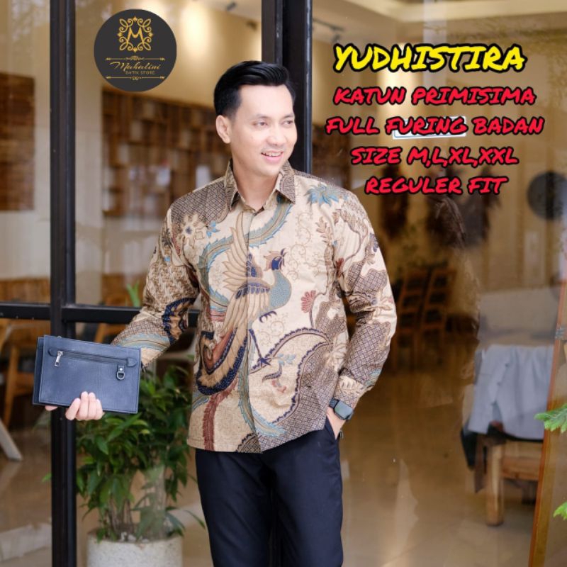 Jual BATIK YUDHISTIRA/ORI MAHALINI/BATIK SOLO/LENGAN PANJANG | Shopee ...