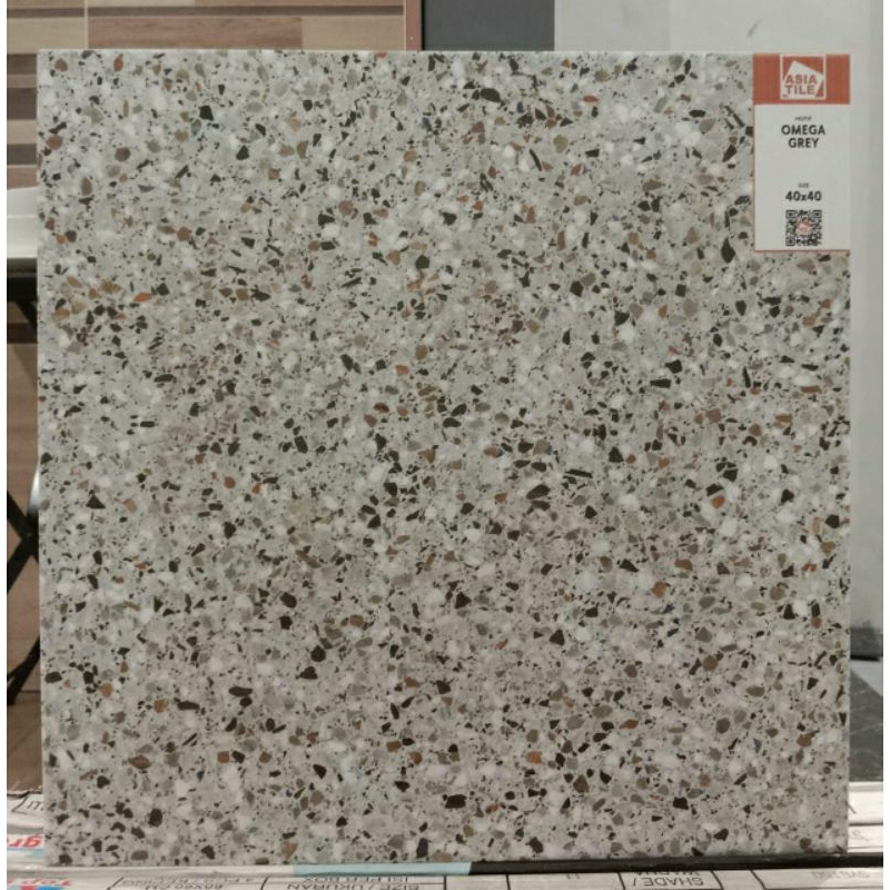 Jual 40X40 KERAMIK ASIA TILE KW A OMEGA GREY LANTAI KASAR BATU BATU ...
