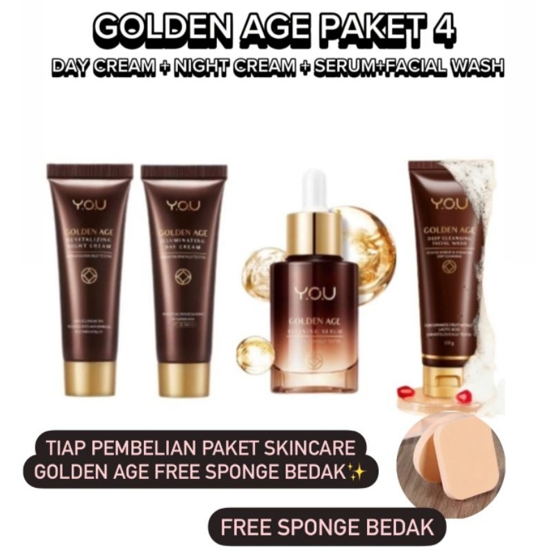 Jual YOU Golden Age Skin Care Series Paket Hemat 4#You Golden Age ...