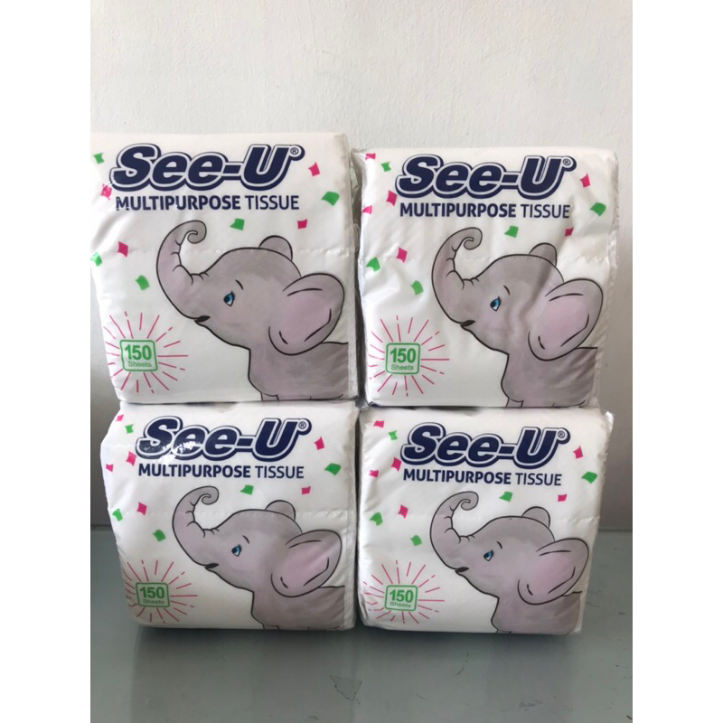 Jual Tissue POP UP SEE U GAJAH / Tisu Meja Makan 150 Sheets | Shopee ...