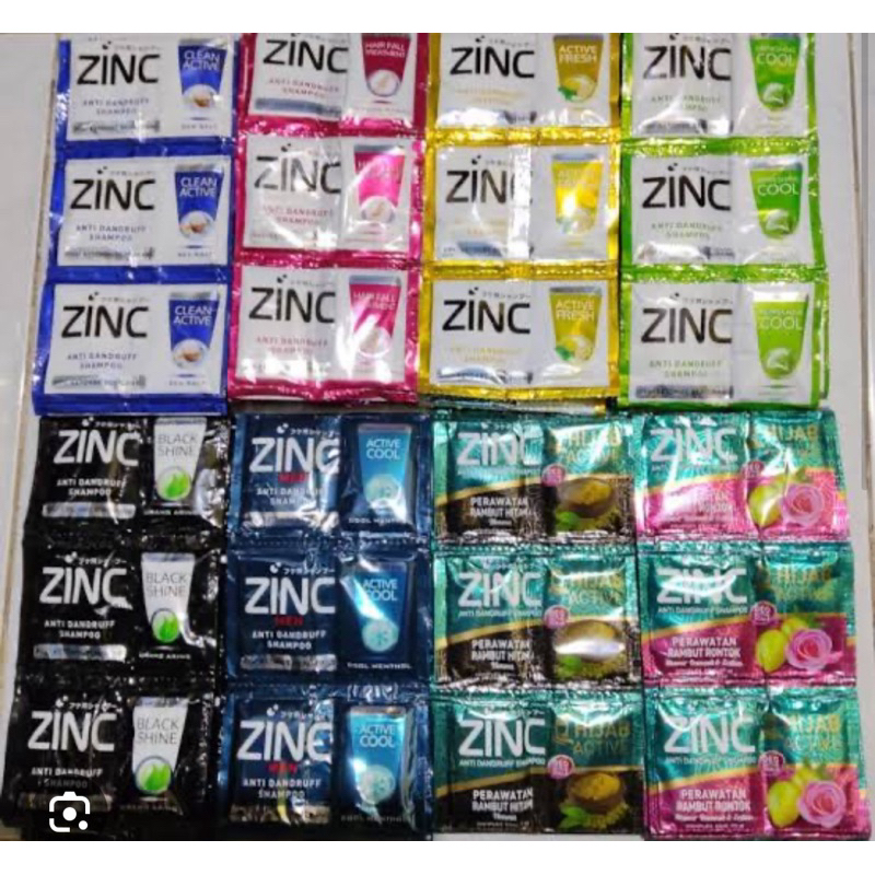 Jual zinc sampo renceng isi 12 pcs / sampo sachet / sampi renceng ...