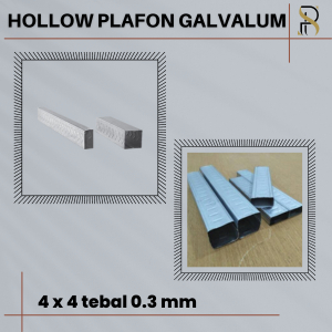 Jual hollow 4x4 tebal 0.3 mm / hollow gypsum / hollow plavon pvc / holo ...
