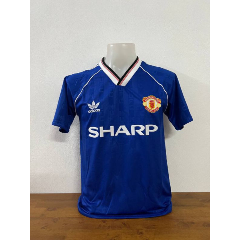 Jual Jersey MU Retro biru | Shopee Indonesia