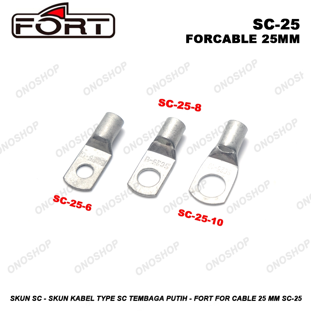Jual Skun SC - Skun Kabel Type SC Tembaga Putih - FORT For Cable 25 mm ...