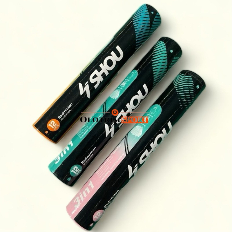 Jual SHOU 3 IN 1 Shuttlecock Cock Kok Bola Bulu Tangkis Original ...