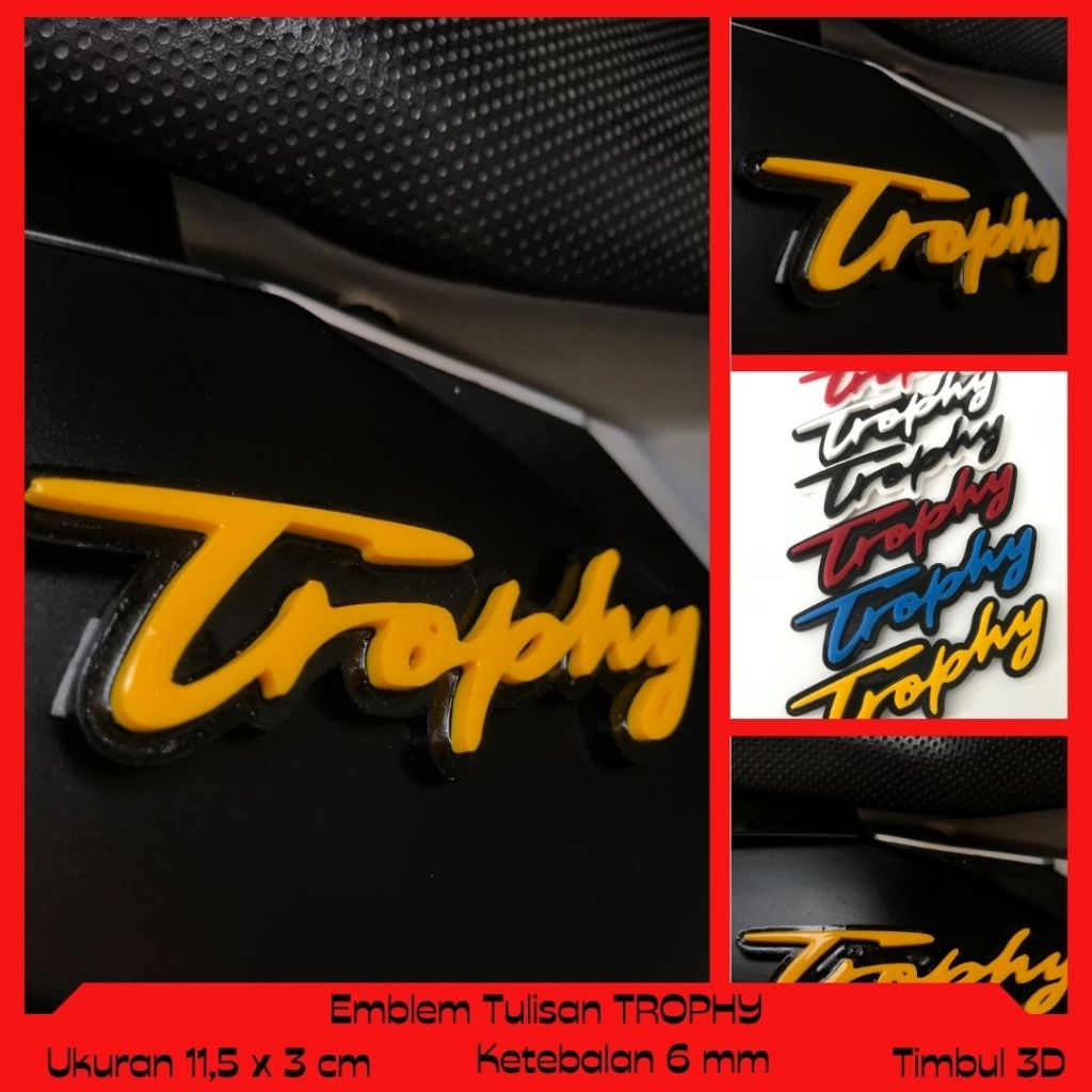 Jual EMBLEM TROPHY BUKAN STIKER LOGO TROPHY VARIASI MOBIL MOTOR KEREN ...