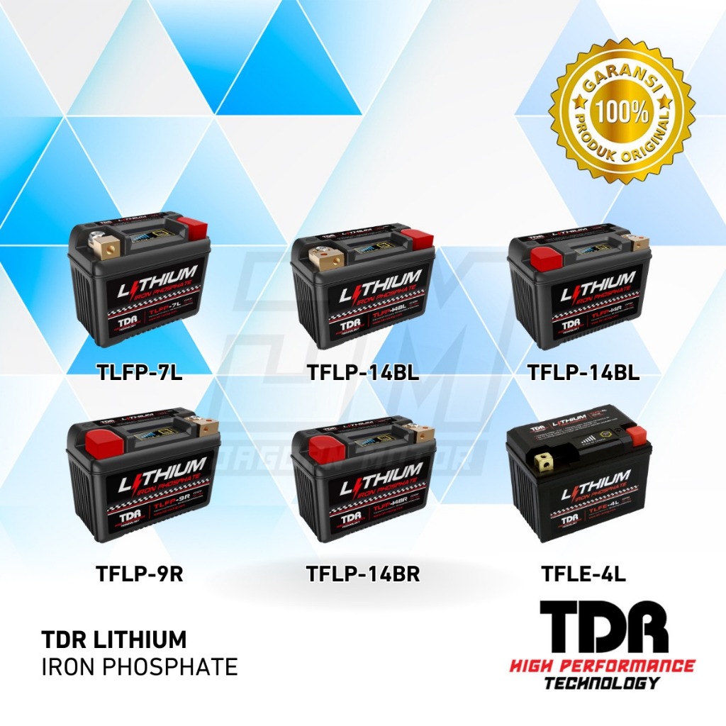 Jual AKI MOTOR TDR LITHIUM BATTERY PHOSPATE | Shopee Indonesia