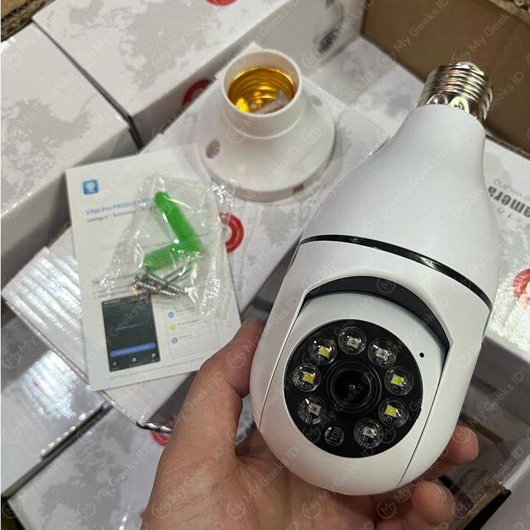 Jual Smart IP Camera Fitting Lampu E27 V380 PRO HD1080P CCTV WIFI ...