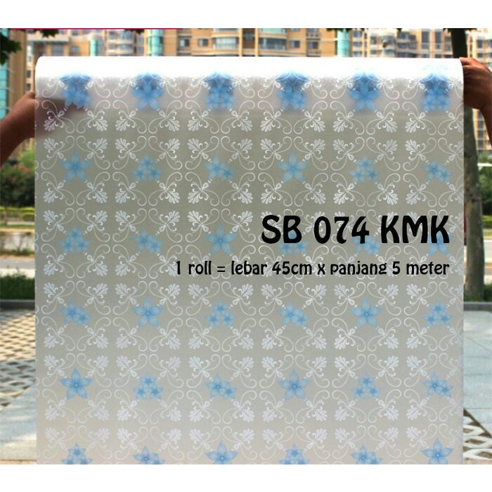 Jual GD SUNBLAST STIKER KACA UK 45 CM X 5 METER SB MOTIF BUNGA ORANGE ...