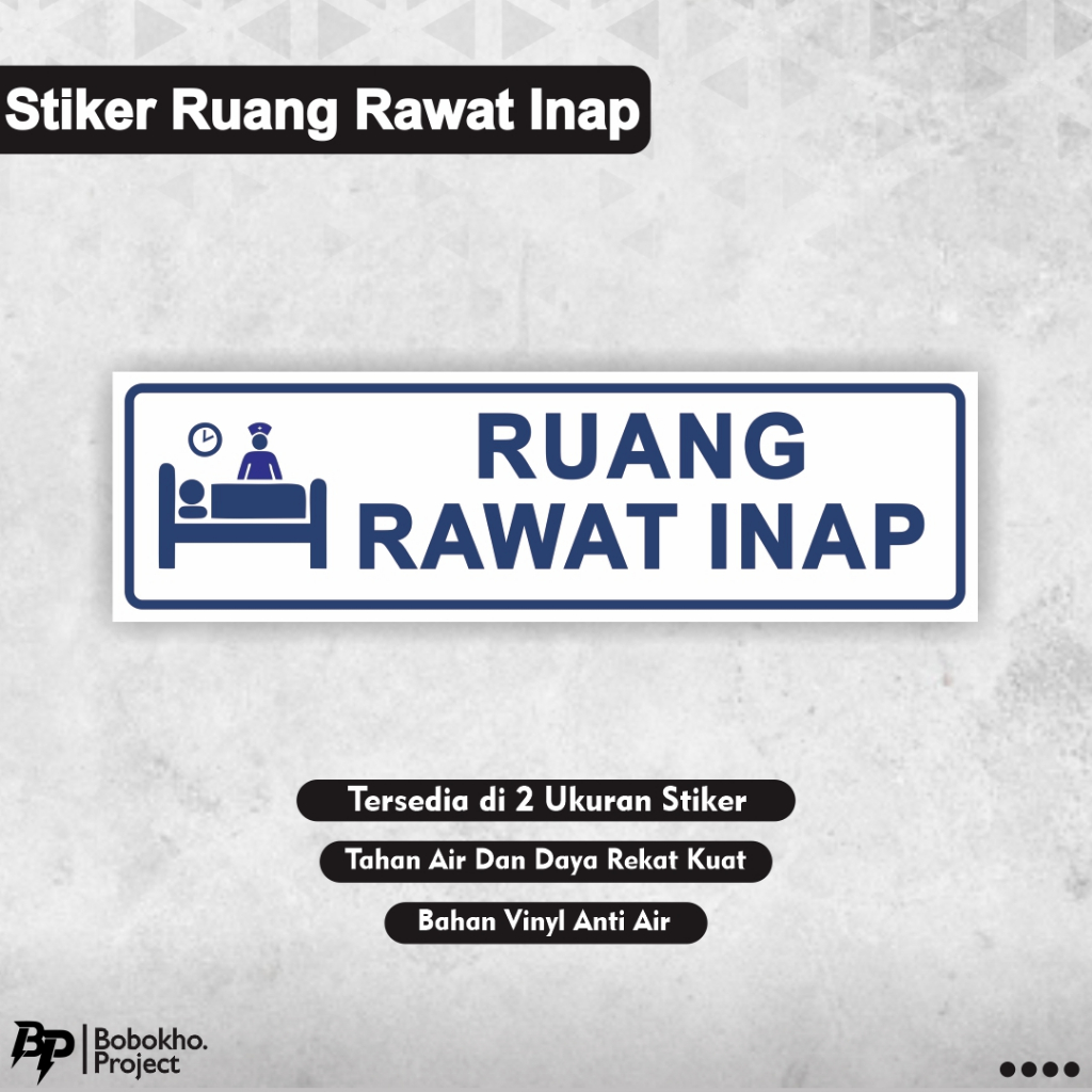 Jual Stiker Rawat Inap / Stiker Opname / Stiker Ruang Perawatan ...
