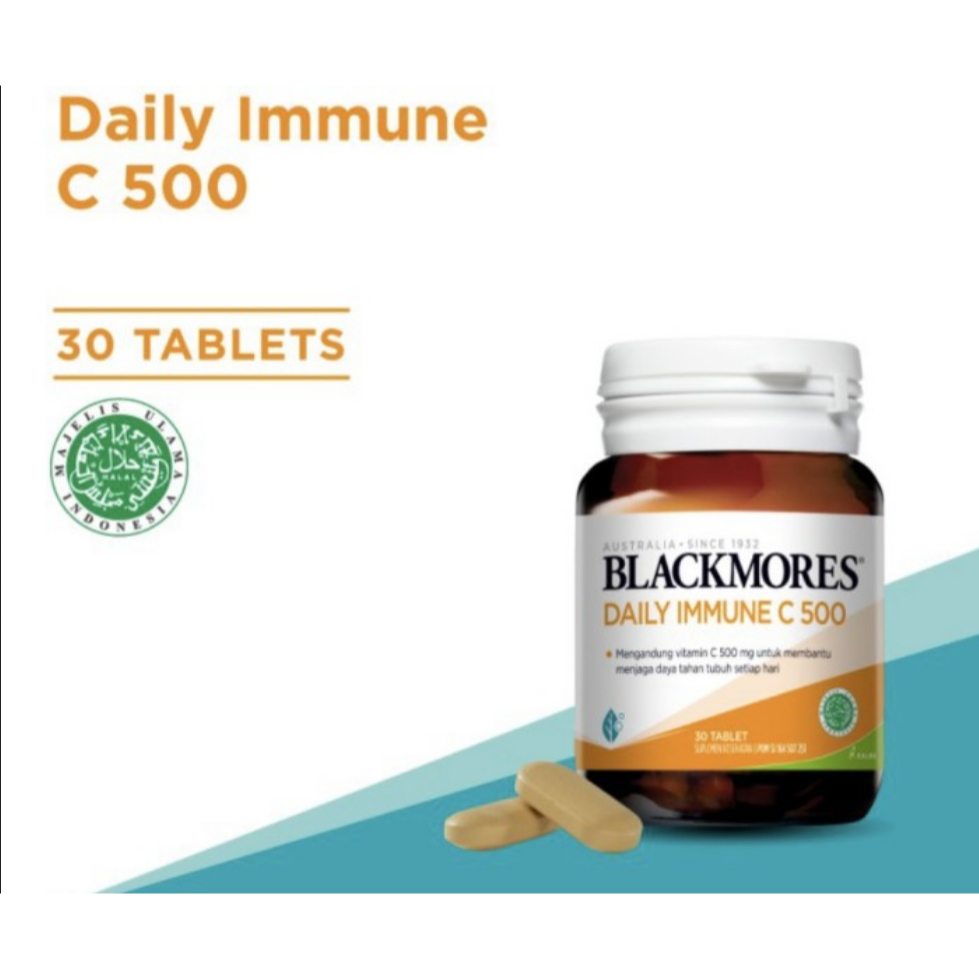 Jual Blackmores Daily Immune / Vitamin C 500 mg 30 Tablet | Shopee Indonesia