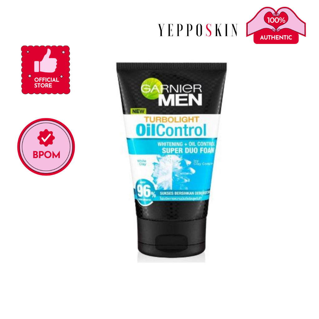 Jual Garnier Men Bright + Oil Control Super Duo Foam | Shopee Indonesia