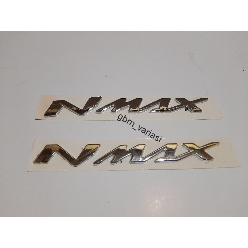 Jual Logo emblem nmax 3d chroum / emblem motor nmax timbul kanan kiri ...