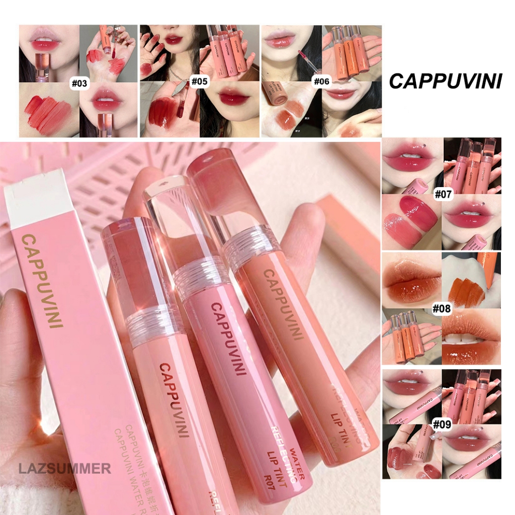 Jual CAPPUVINI LipGloss Korean Lip Cream Water Reflecting Mirror Korean ...