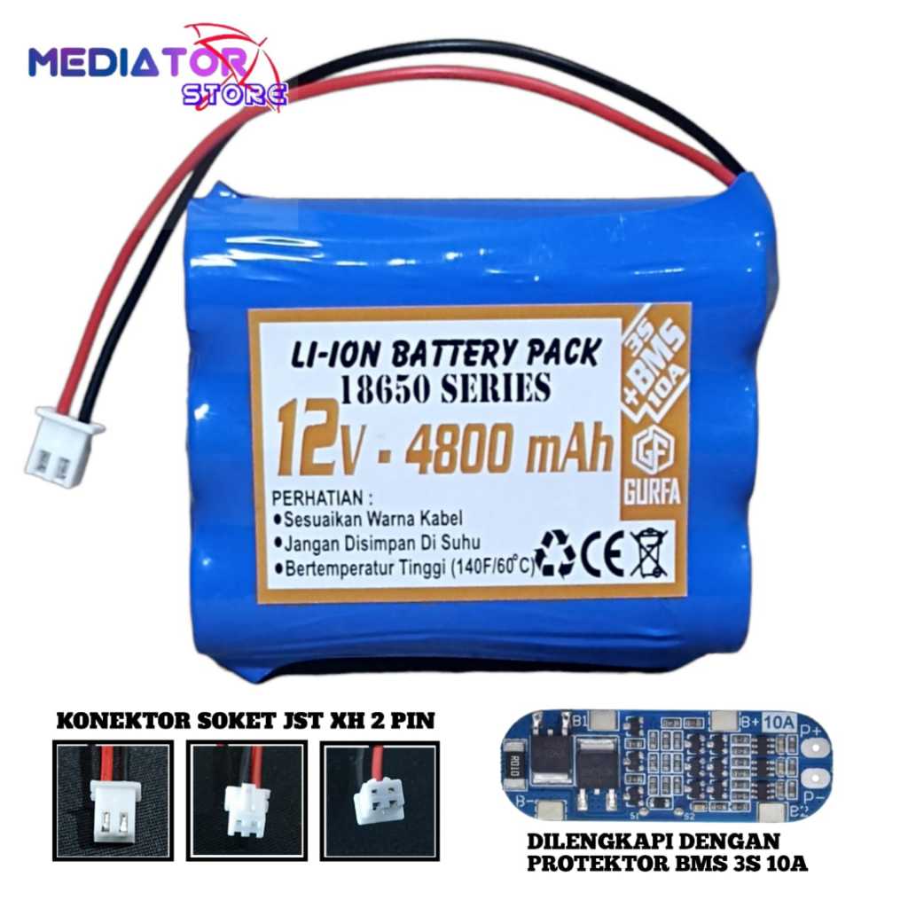 Jual Baterai Speaker Bluethooth/ Baterai Universal 3X Li-ion 18650-3S ...