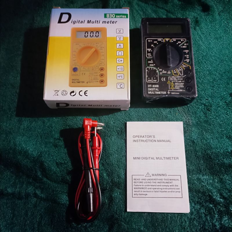 Jual MULTIMETER AVOMETER MULTITESTER DIGITAL NEW 830 SERIES DT-830B ...