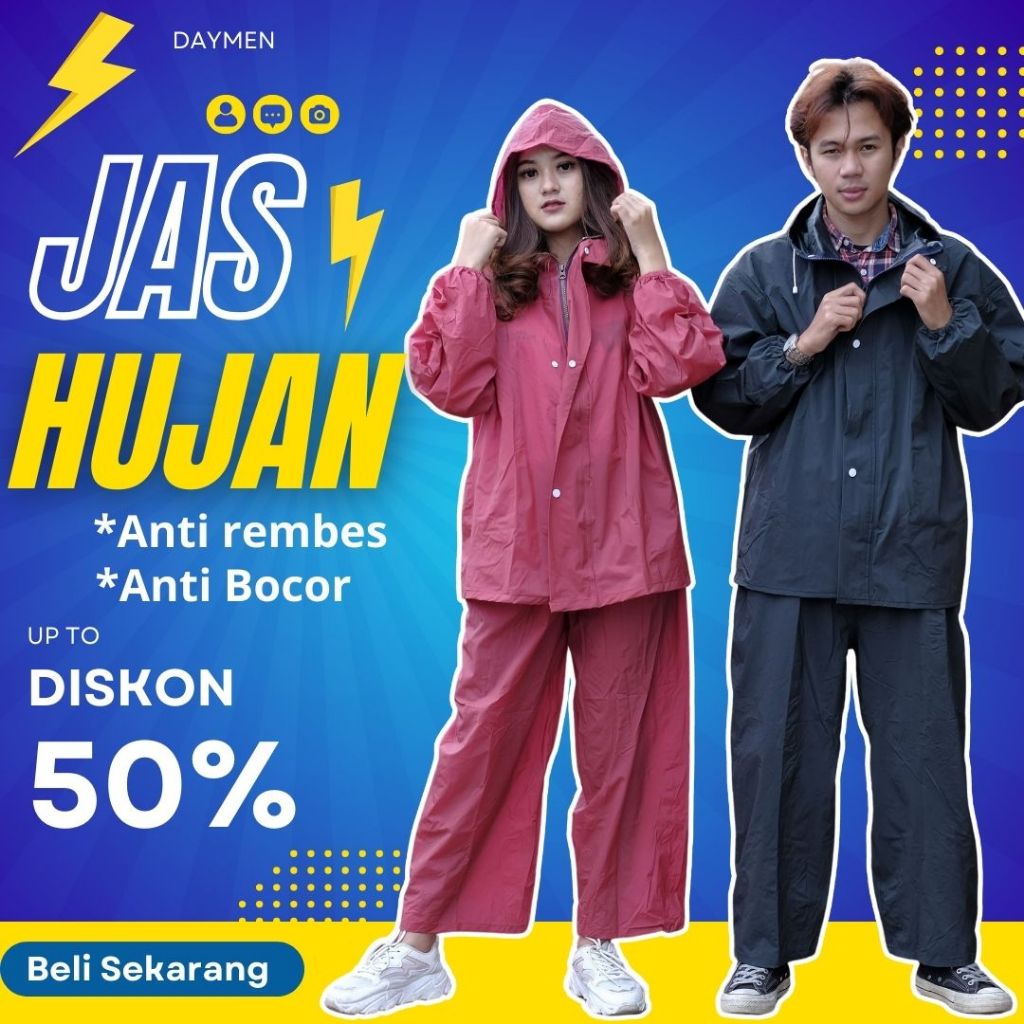 Jual JAS HUJAN SETELAN PRIA WANITA BY MAROEN BAHAN PVC 0.25 TEBAL LENTUR ANTI REMBES BERKUALITAS ...