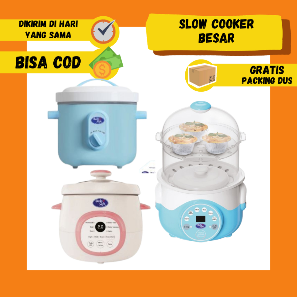 Jual Multi Steamer Cooker & Slow Cooker Mesin Kukus Baby Safe Babysafe ...