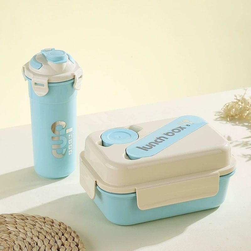 Jual Lunch box Cup Kotak Makan Botol Minum Set Wonderful Life | Shopee ...