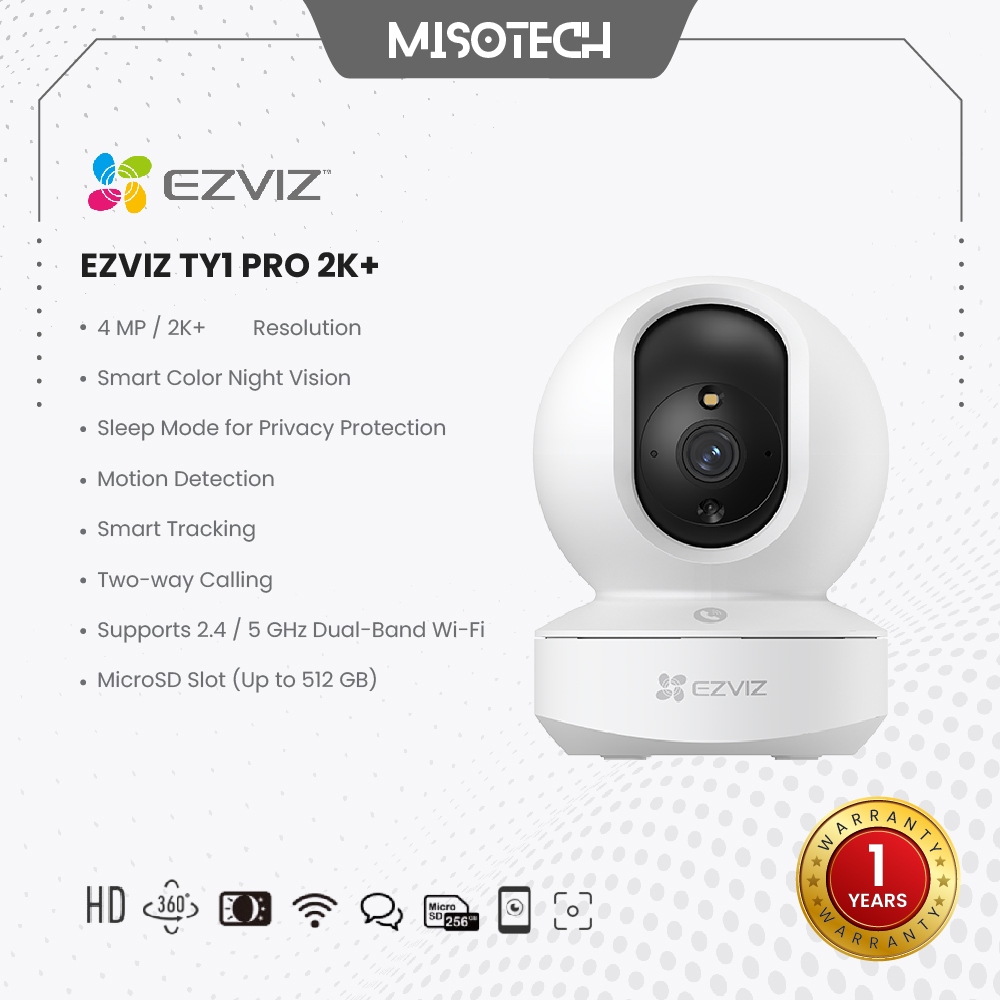 Jual Babycam Wifi CCTV Ezviz TY1 Pro 2K 4MP IP Indoor Color Two-way ...