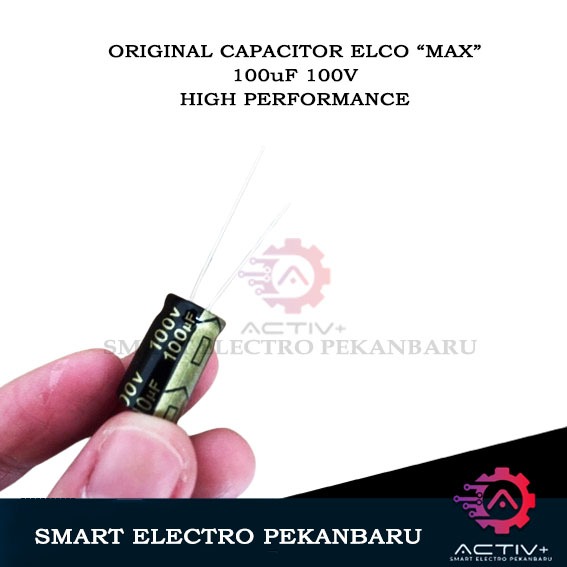 Jual ORIGINAL ELCO 100uF 100V “MAX” CAPACITOR ELKO KAPASITOR 100uF 100VOLT Elco Capacitor Elko ...