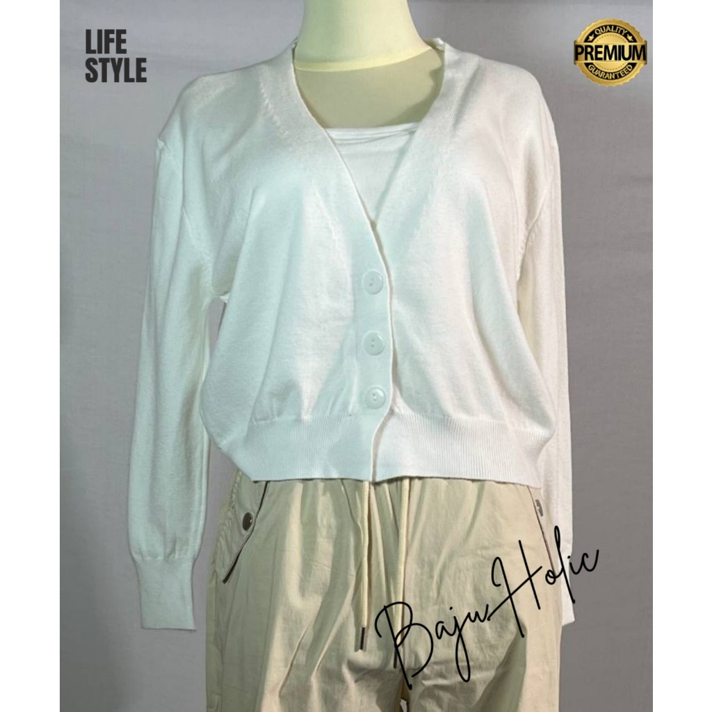 Jual BAJU CARDIGAN WANITA BKK KANCING ( GAO GUO ) Knitwear Panjang ...
