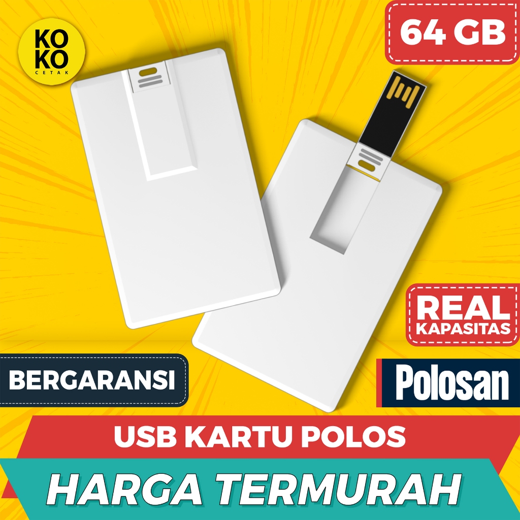 Jual REAL KAPASITAS Flashdisk Kartu 64 GB USB FD FLASHDISK CARD 64 GB ...