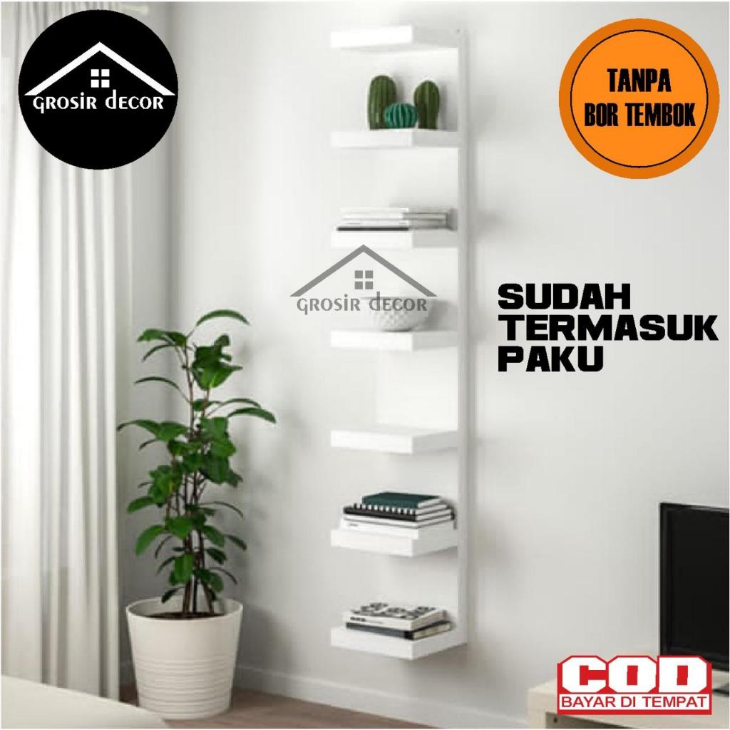 Jual RAK SUSUN/ RAK SEPATU/RAK DINDING TEMPEL PANJANG 7 susun BISA ...