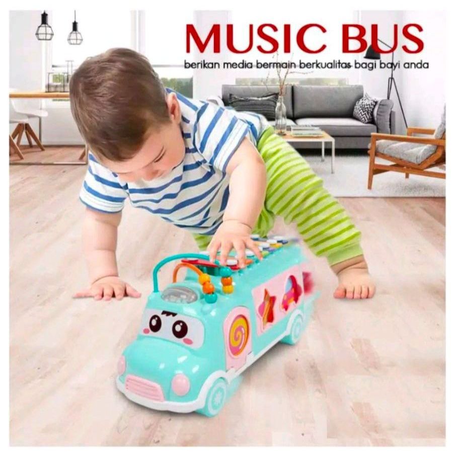 Jual COD MAINAN ANAK EDUKASI MOTORIK HAPPY MOBIL BUS XYLOPHONE MUSIK 3 ...