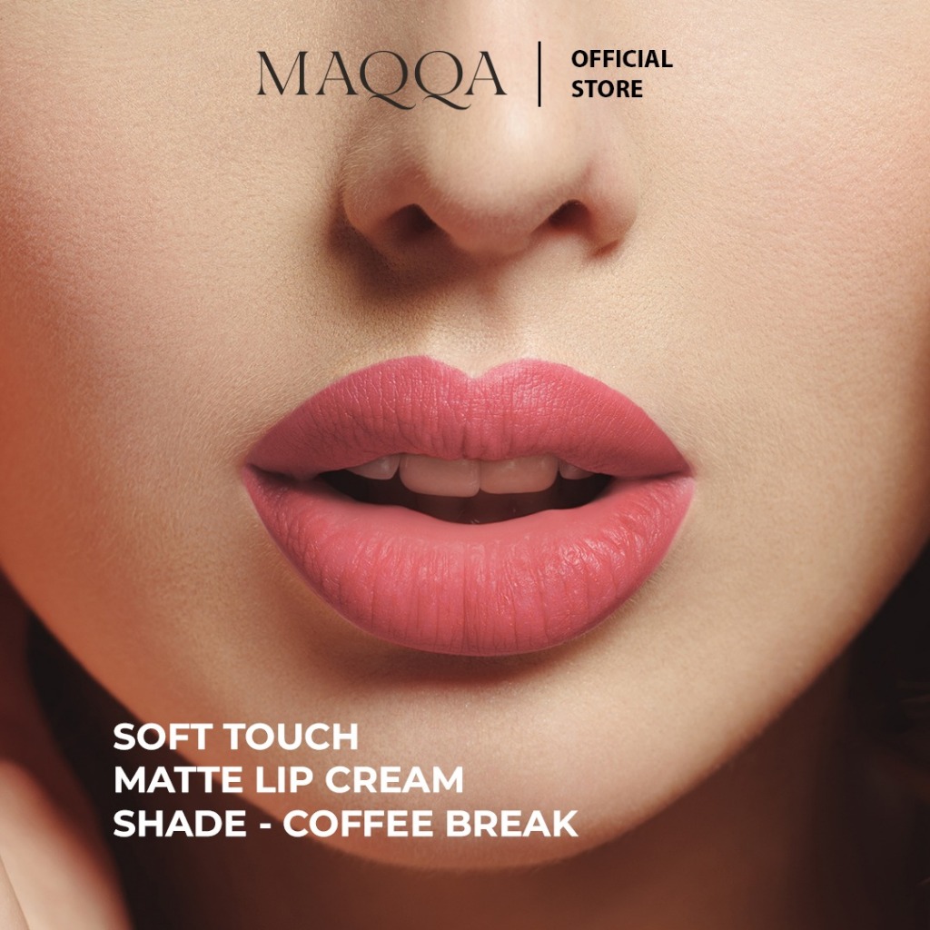 Jual Maqqa soft touch lip cream matte coffee break pinky nude | Shopee ...
