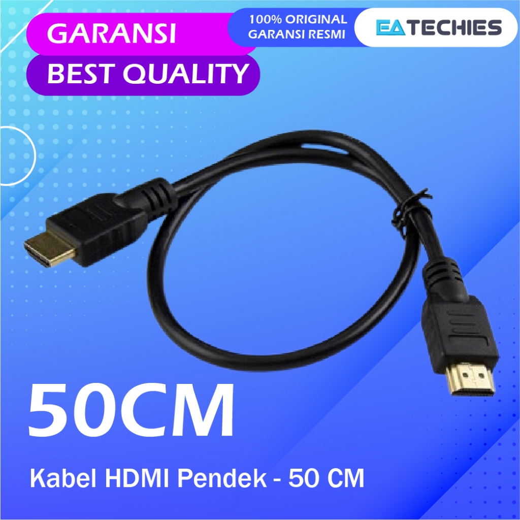 Jual Kabel HDMI to HDMI Male to Male Pendek 50CM / 50 CM / 0.5 Meter | Shopee Indonesia