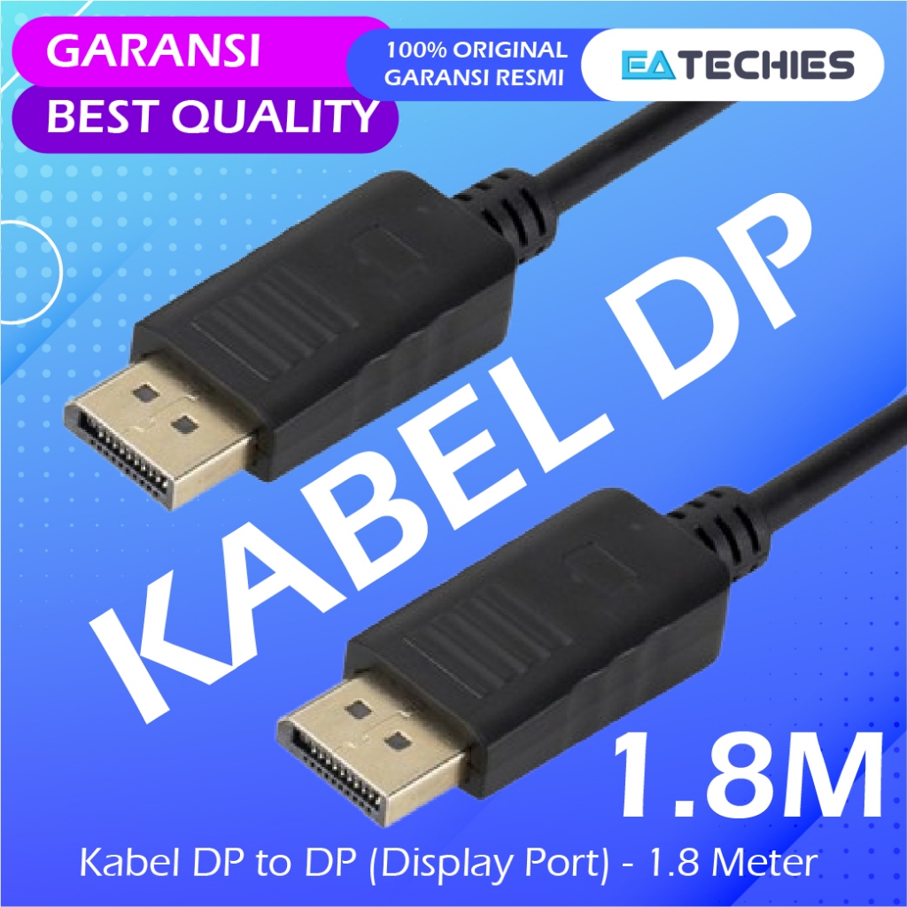 Jual Kabel DP to DP 1.8 Meter DisplayPort Display Port High Speed 4K ...