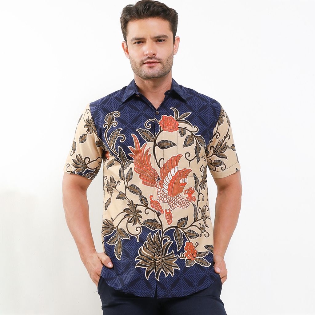 Jual Rianty Batik Premium Pria Kemeja Pendek Slimfit Hem Jeremy Jeremia ...