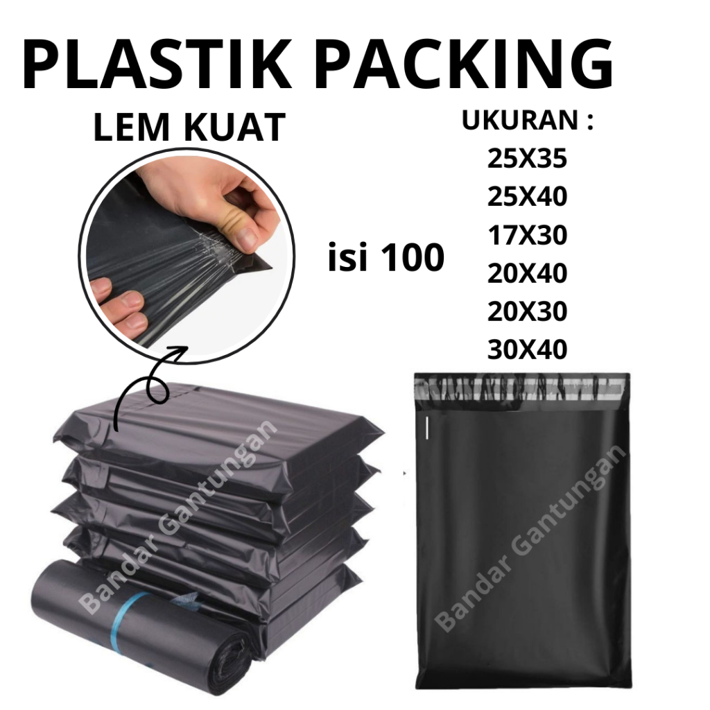 Jual Plastik Packing Baju Kantong POLYMAILER Olshop isi 100 Lembar ...