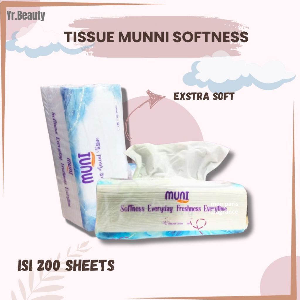 Jual Tissue Muni Softness Facial Tissue 2 Play 200 Sheets Tisue ...