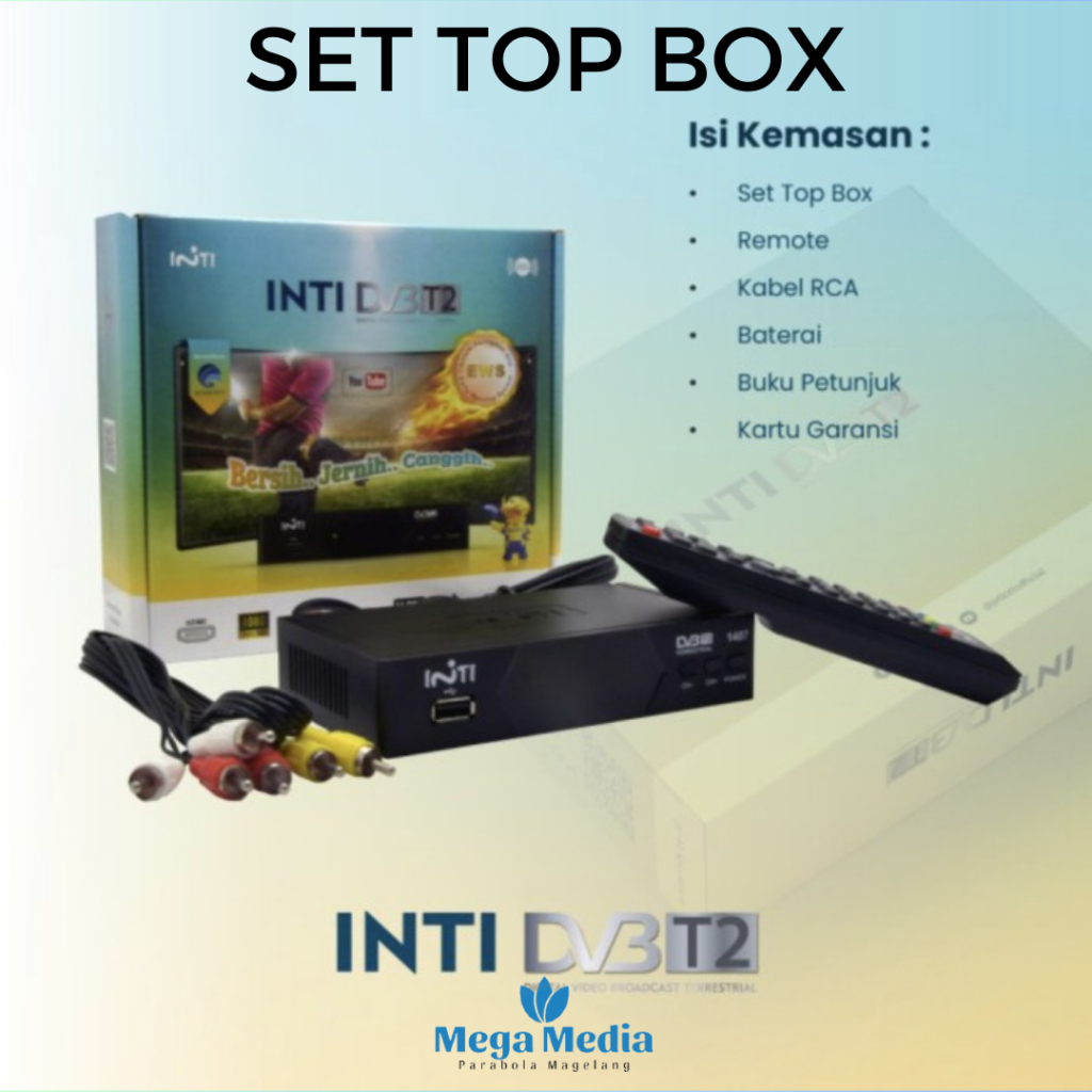 Jual STB Set Top Box DVBT2 Tv Digital Merk INTI SNI Produk KOMINFO Garansi Resmi | Shopee Indonesia