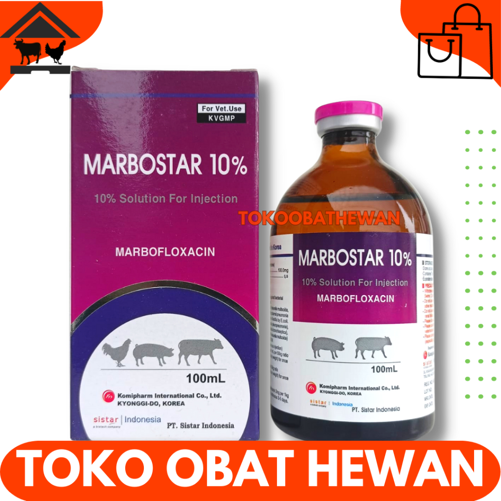 Jual MARBOSTAR 10% 100ML - Antibiotik Spesialis Pernafasan & Mastitis ...