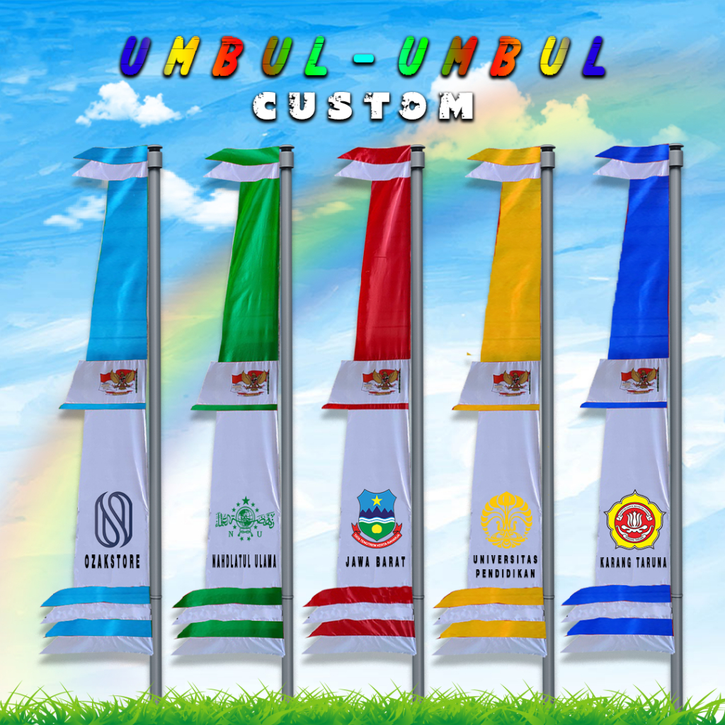 Jual Umbul Umbul Custom Logo dan Tulisan Bebas Request | Shopee Indonesia