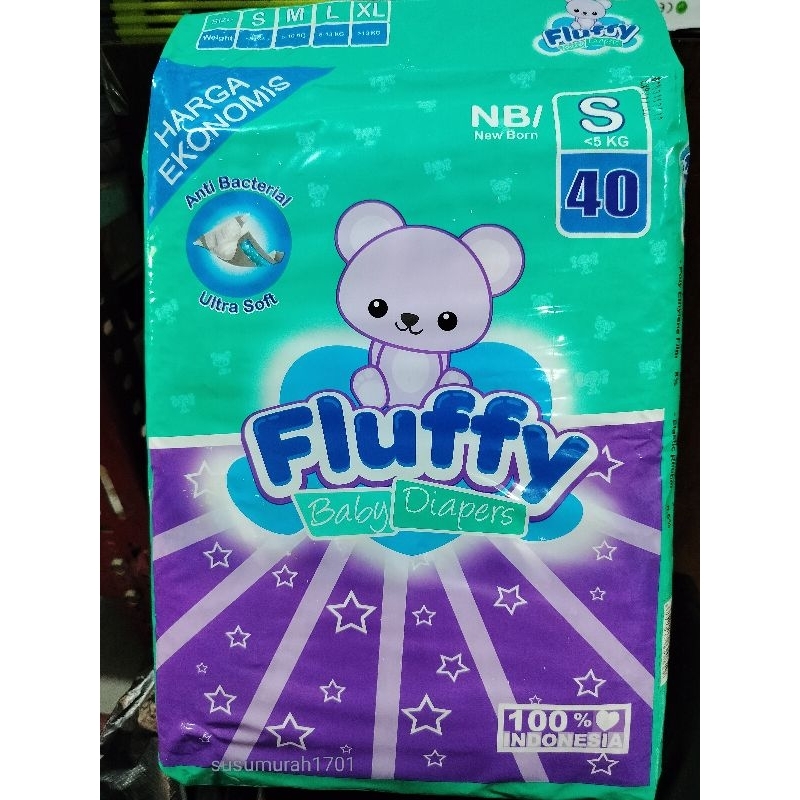 Jual FLUFFY Baby Diapers PEREKAT S.40/M.36 | Shopee Indonesia