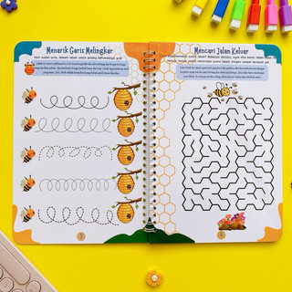 Jual Worksheet Anak Usia 2 3 4 5 Tahun Paud TK Buku Edukasi Lembar ...