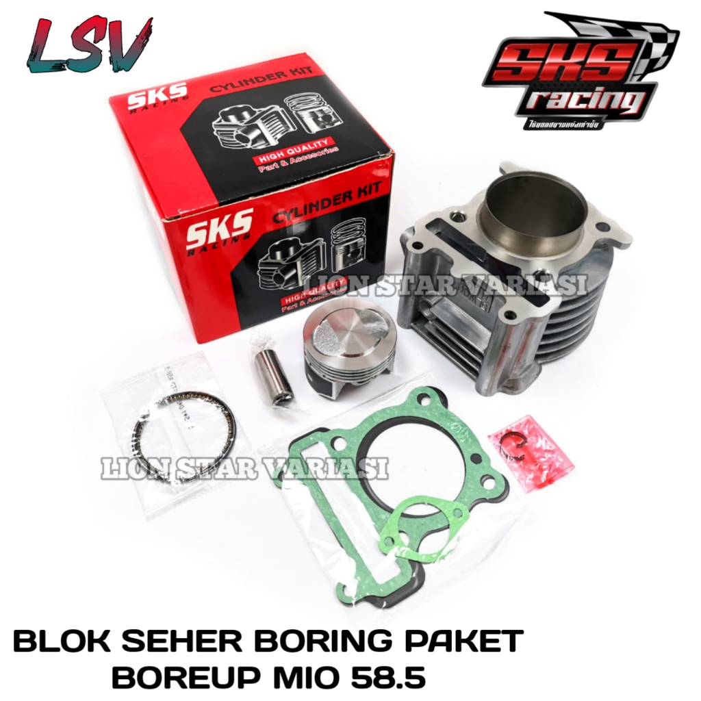 Jual BLOK BLOCK SEHER BORING FULLSET KOMPLIT BOREUP MIO 58.5 MIO MIO SOUL NOUVO | Shopee Indonesia